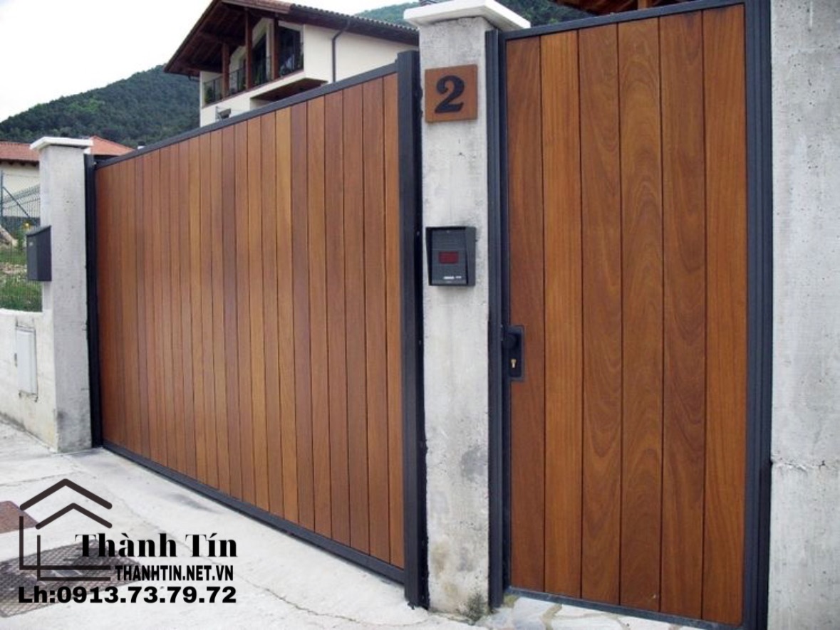 Top 20+ mẫu cổng gỗ conwood - xi măng giả gỗ đẹp nhất năm 2023